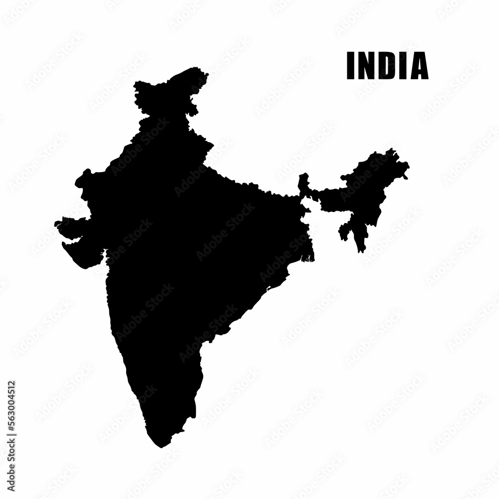 Vector Illustration Of Outline Map Of India High detail Border Map vector-illustration-of-outline-map-of-india-high-detail-border-map