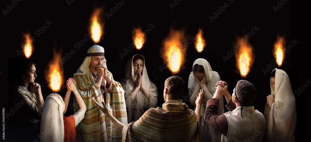 Plakát Prayer for the day of Pentecost. Baptism with the Holy Spirit ...