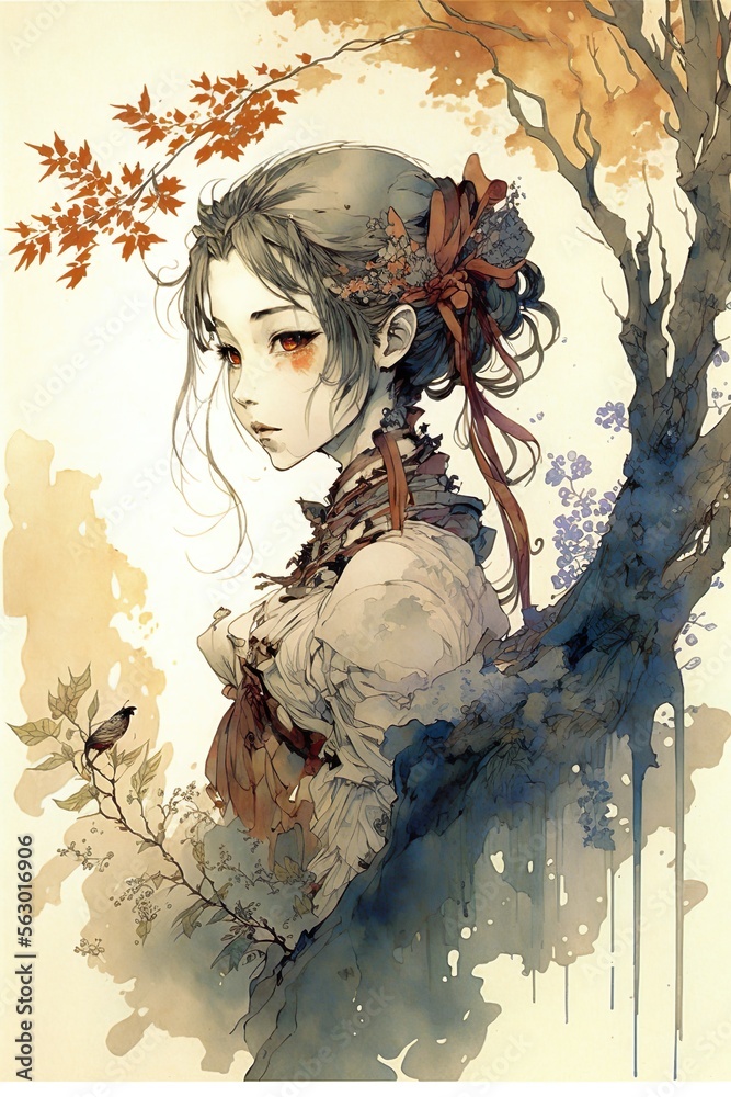 Geisha Anime Girl: A Beautiful Fusion of Tradition and Modernity AI ...