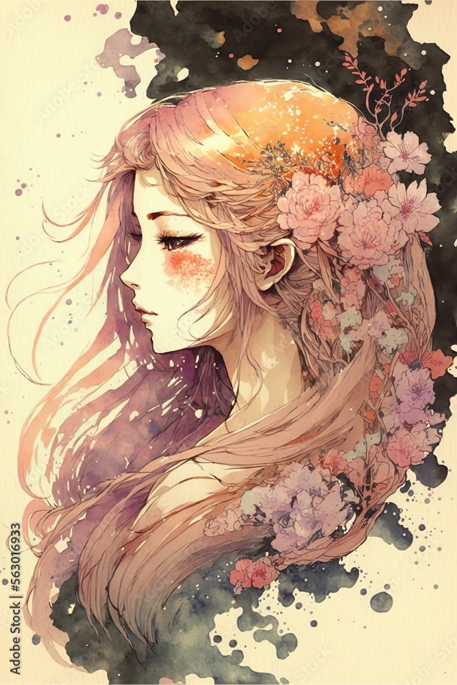 Geisha Anime Girl: A Beautiful Fusion of Tradition and Modernity AI ...