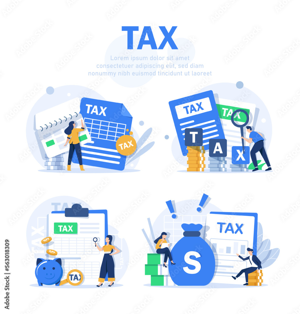 Tax deduction. Concept of tax return,optimization, duty, financial ...