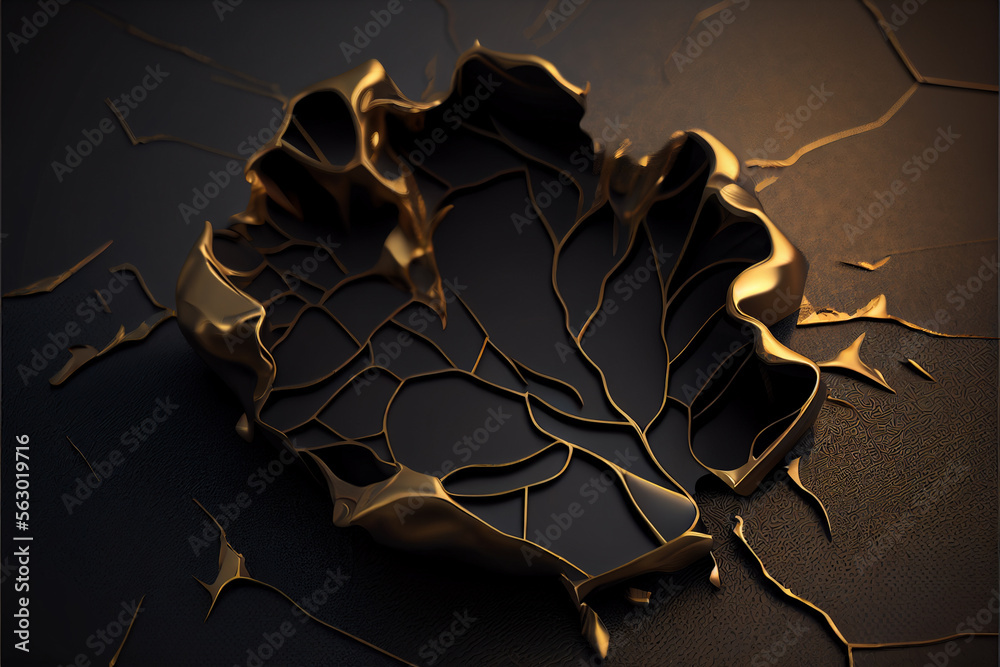 Gold Black Background, Golden Luxury Texture, Vantablack Mockup ...