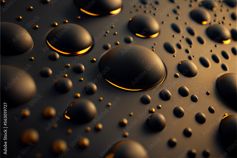 Gold Black Background Drops, Golden Luxury Texture, Vantablack Mockup ...