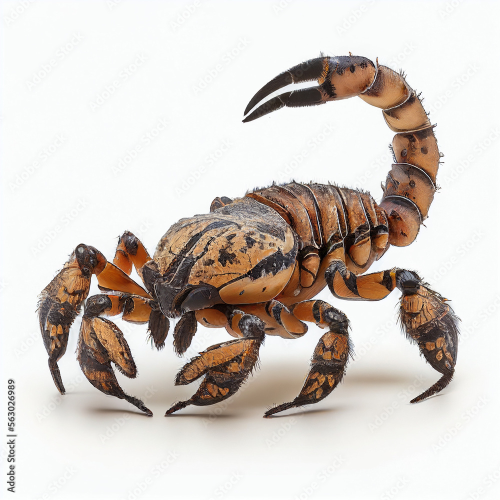 Arizona Bark Scorpion full body image with white background ultra ...