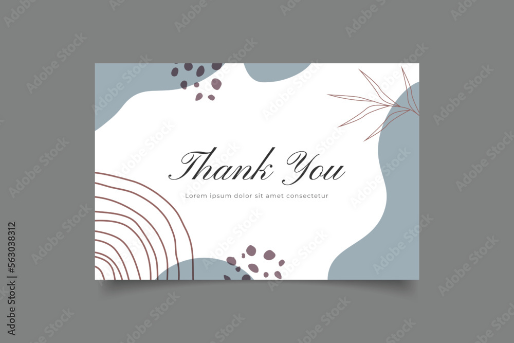 thank you card template design Stock Vector | Adobe Stock