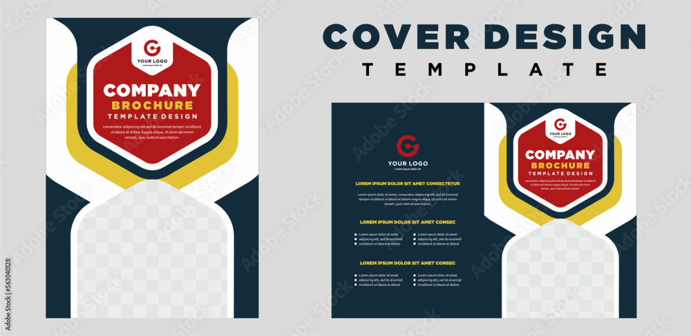 company profile cover template layout design or brochure cover template ...
