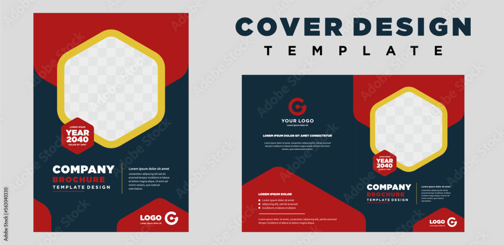 company profile cover template layout design or brochure cover template ...