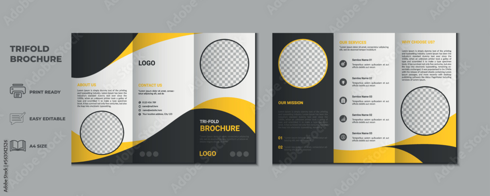 Poster trifold brochure proposal Leaflet Flyer annual report magazine ...