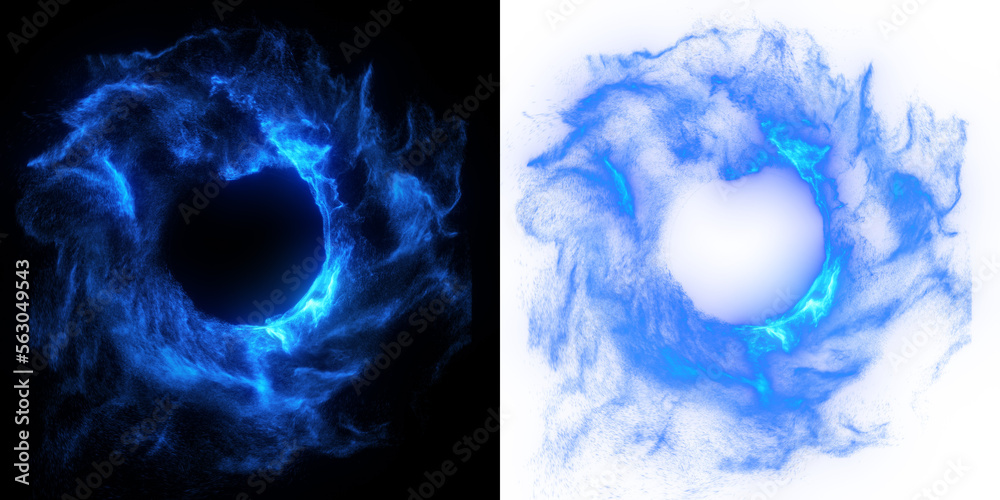 Glowing ring light magic effect. plasma glow surrounds the abstract ...