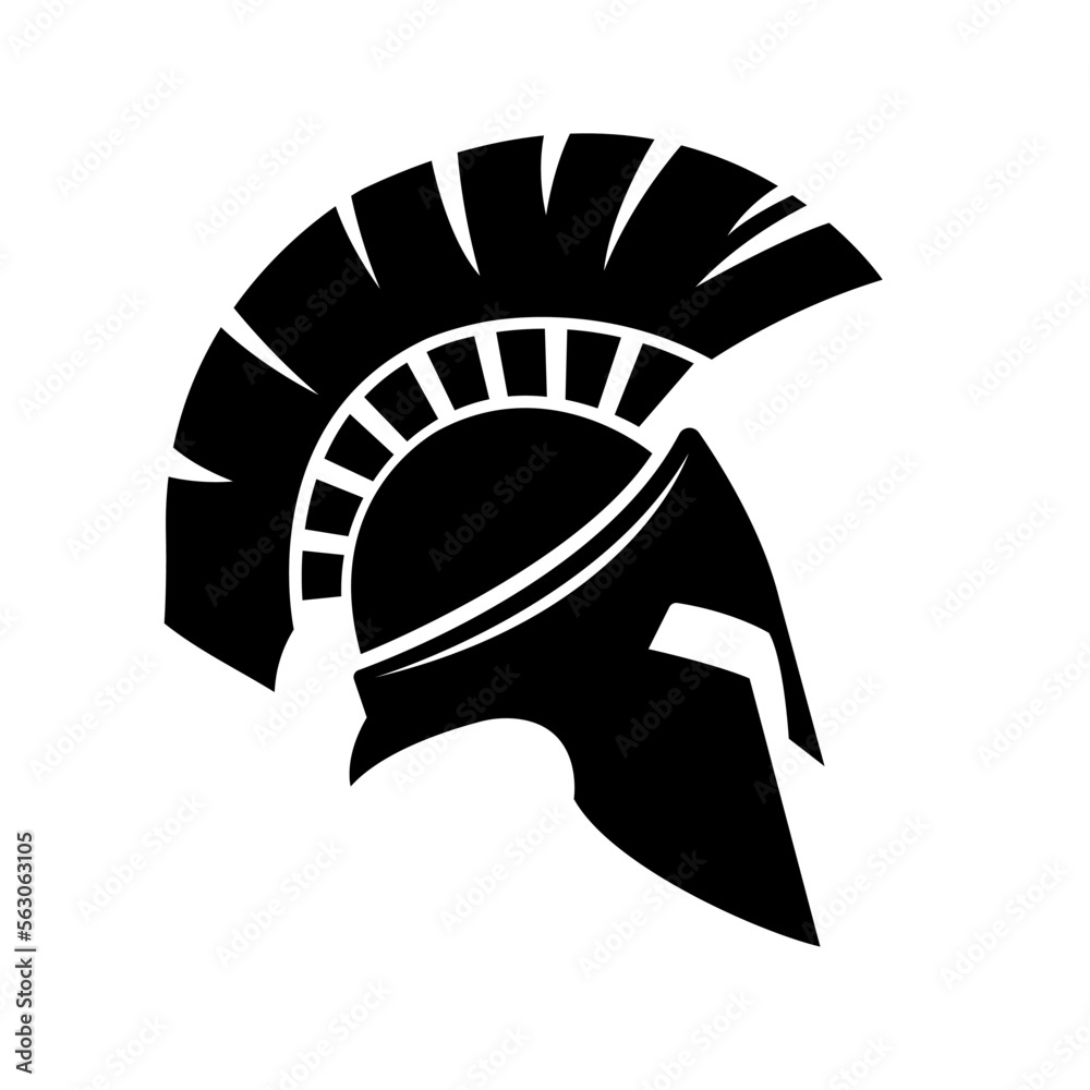 helmet of the spartan warrior symbol, emblem. Spartan helmet logo ...