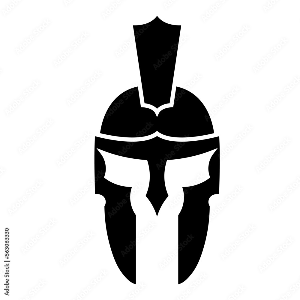 helmet of the spartan warrior symbol, emblem. Spartan helmet logo ...