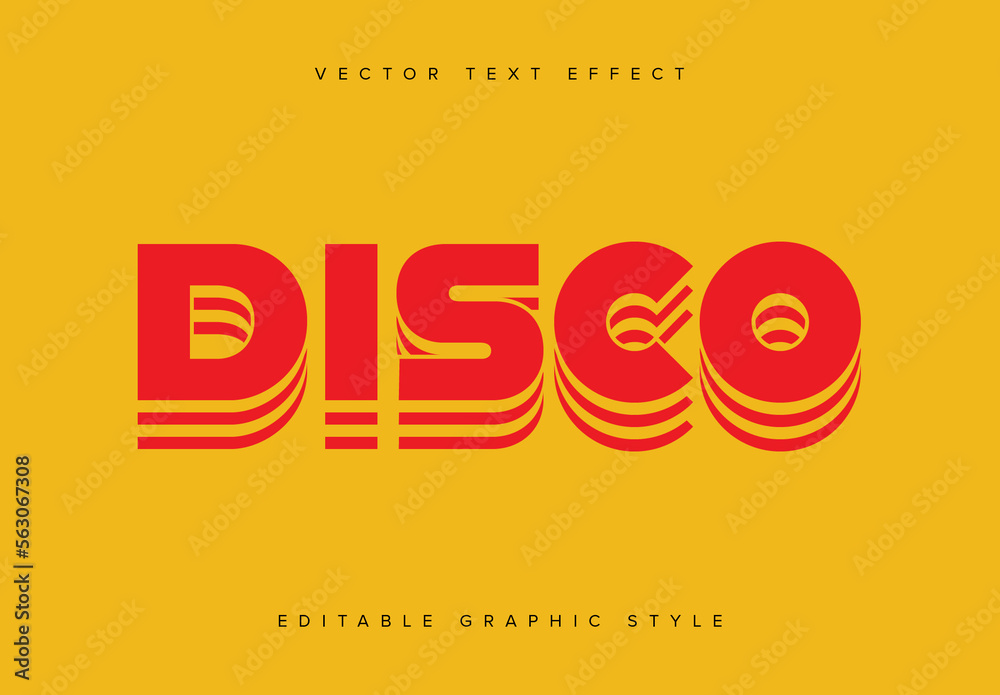 Red and Yellow Layered Text Effect Mockup Stock Template | Adobe Stock