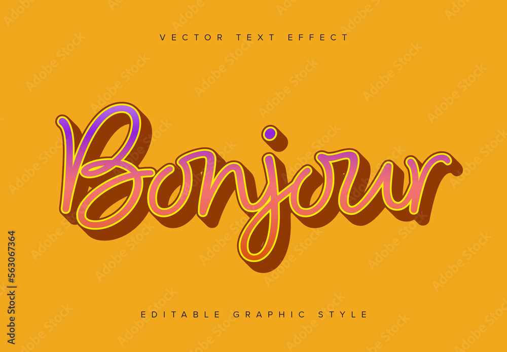 Colourful Layered Text Effect Mockup Stock Template | Adobe Stock