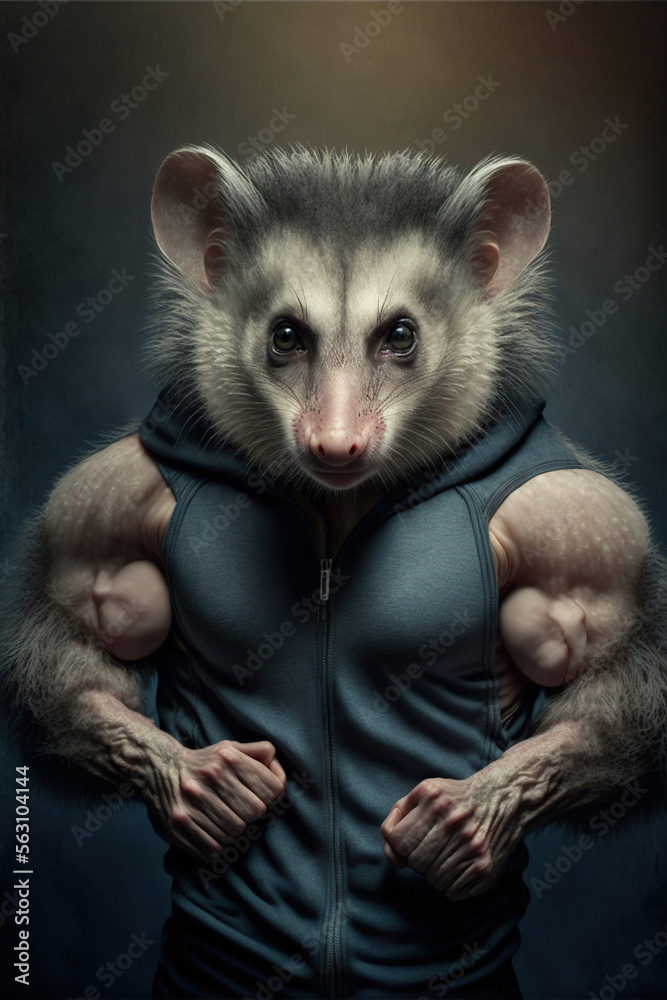 a ferret is posing for a picture with his arms crossed and his head ...