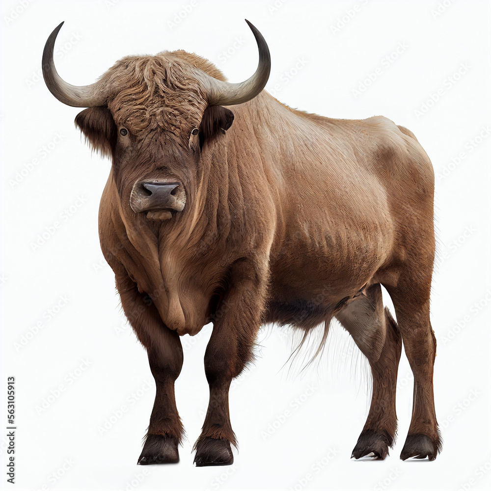 Beefalo full body image with white background ultra realistic Stock ...