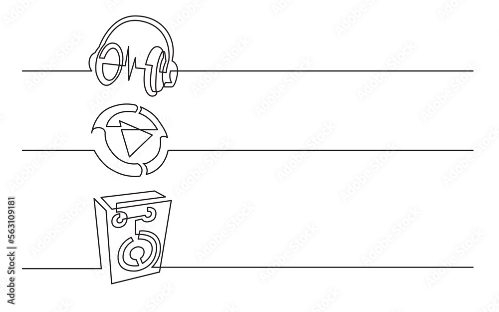 continuous line drawing vector illustration with FULLY EDITABLE STROKE ...