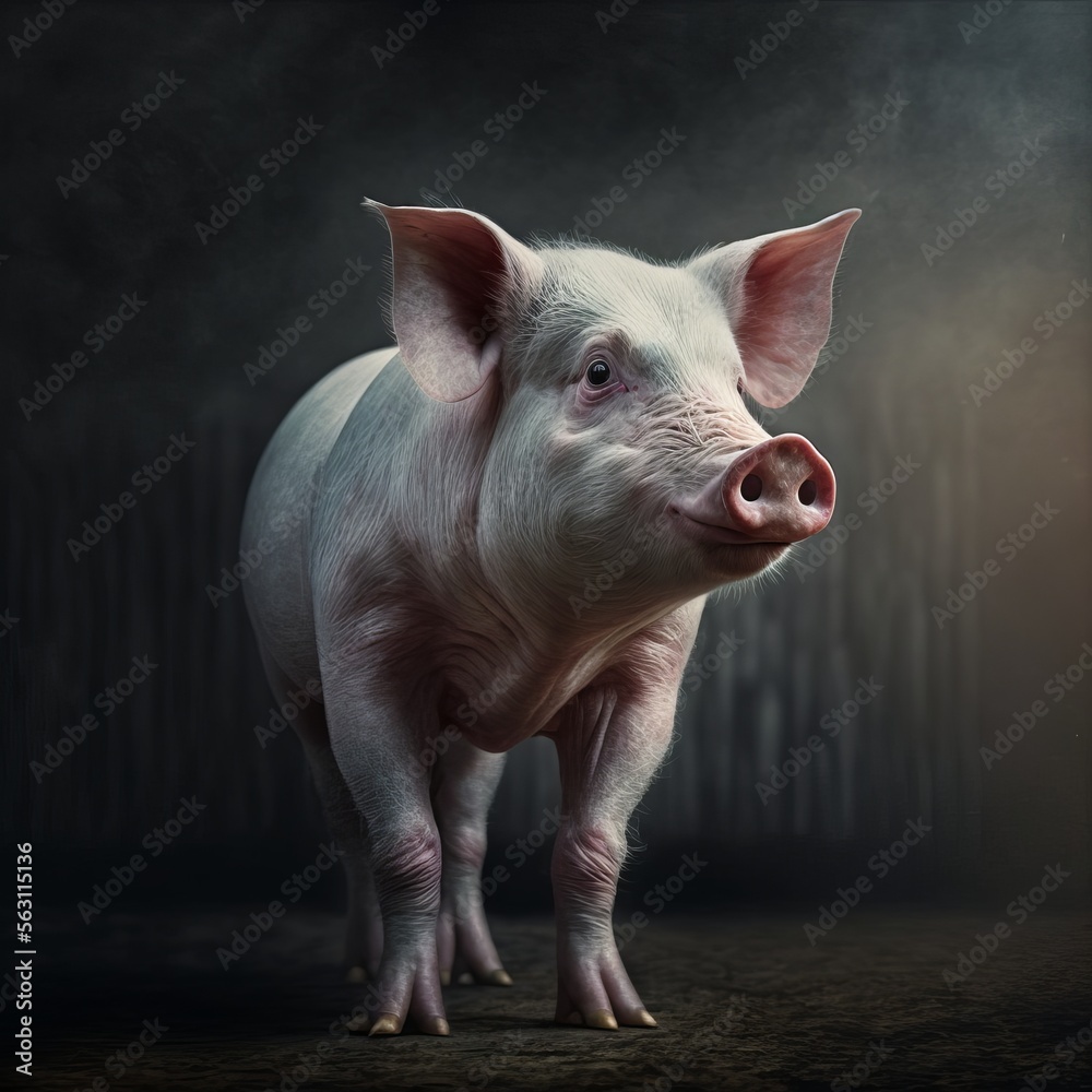 Pig Nutrition: Feeding and Care for Domestic Pigs Stock Illustration ...