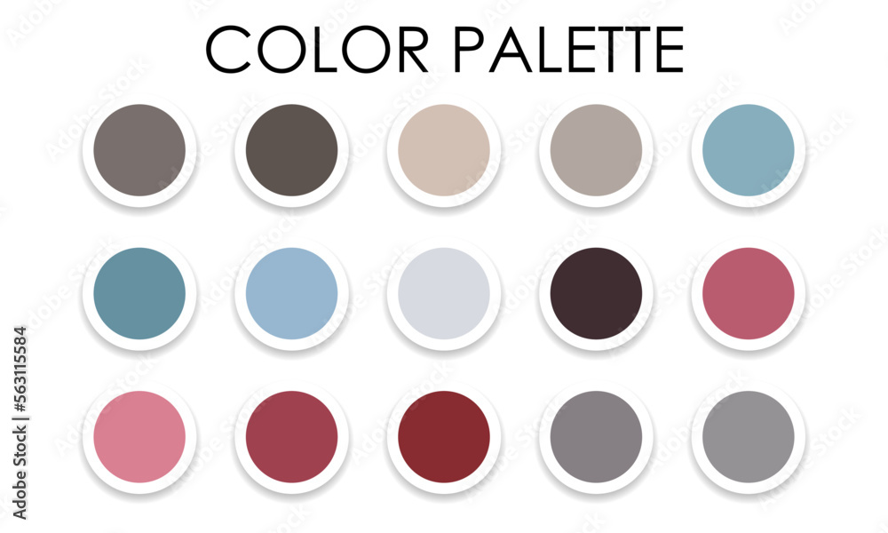 Universal color palette. Color combinations. Vector illustration Stock ...