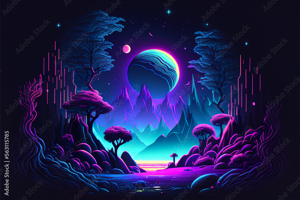 Forst Neon Background Stock Illustration | Adobe Stock