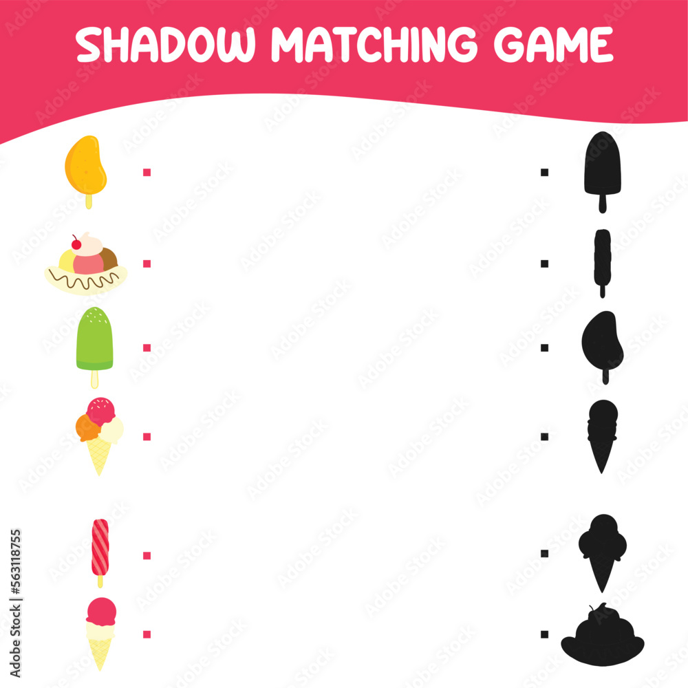 Find the correct shadow. Educational matching game for children. Kids ...