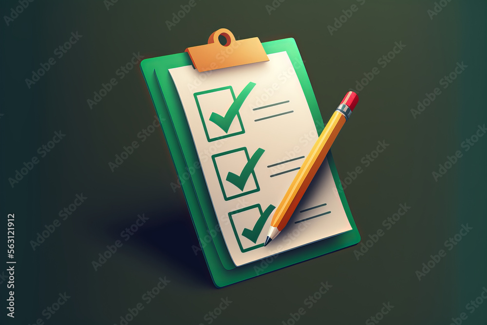 Check and Check: Icon of Checklist with Check Marks Illustrates ...