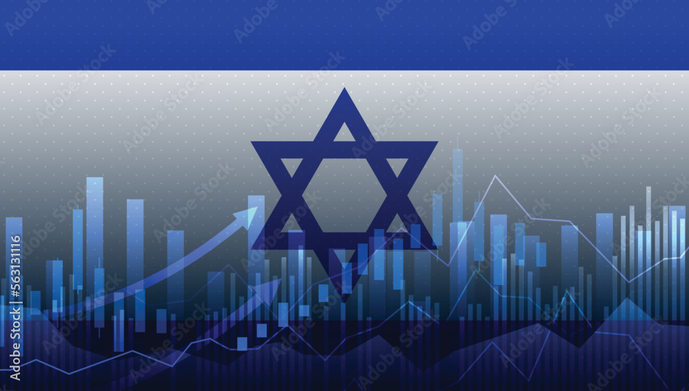 Abstract Business candle stick graph financial chart with moving up ...