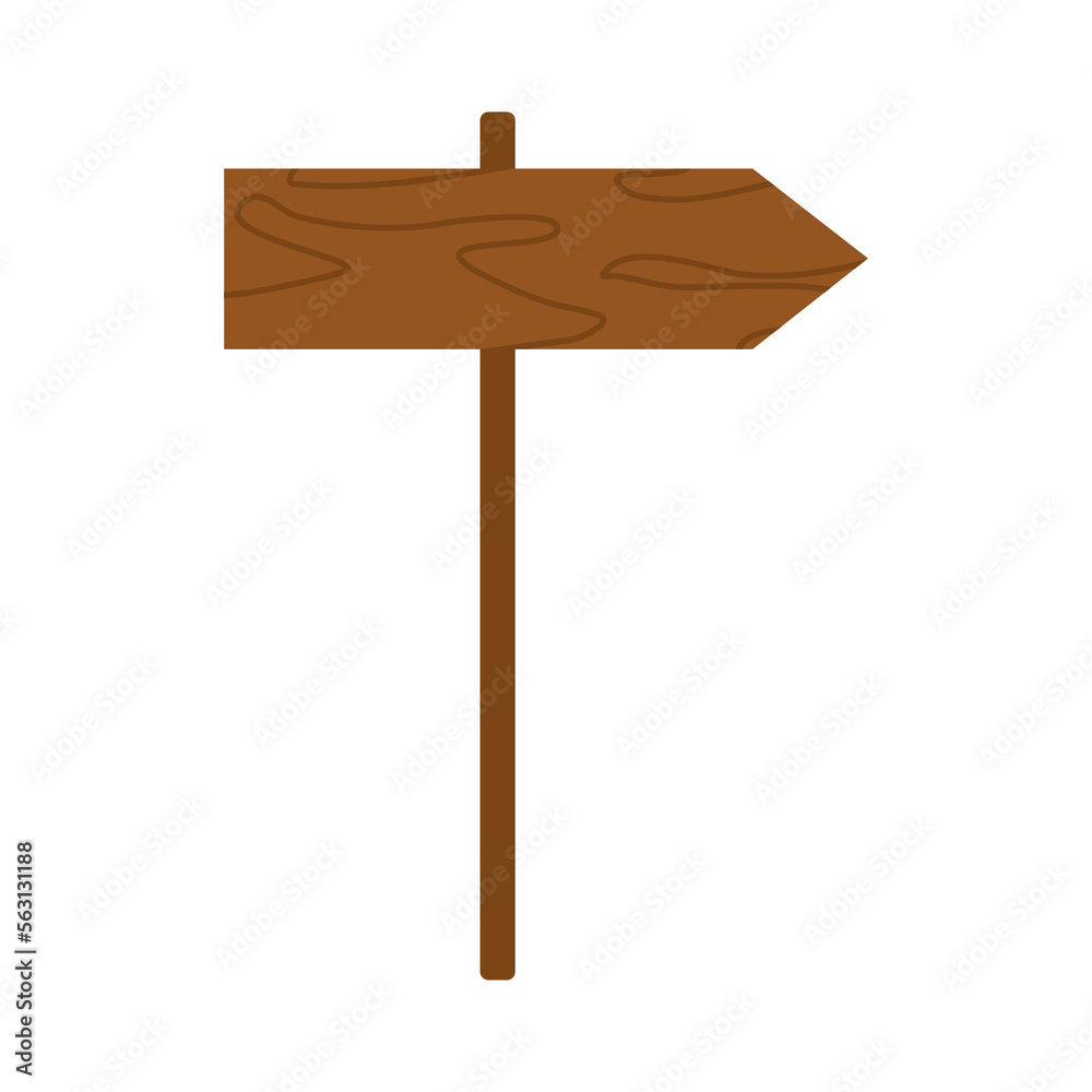 Wooden sign and pointer. Vector cartoon wooden sign posts, signboard ...