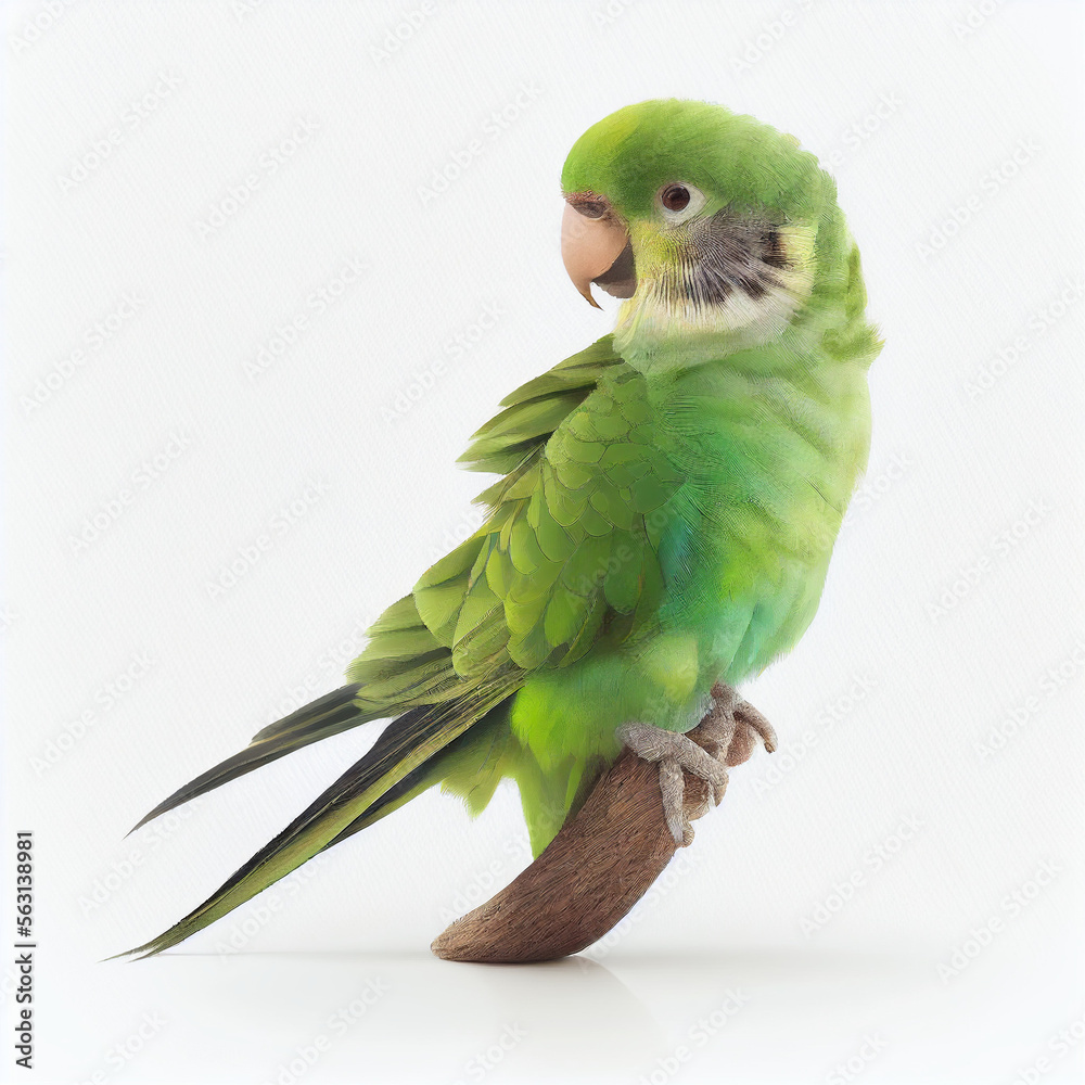 Carolina Parakeet full body image with white background ultra realistic ...