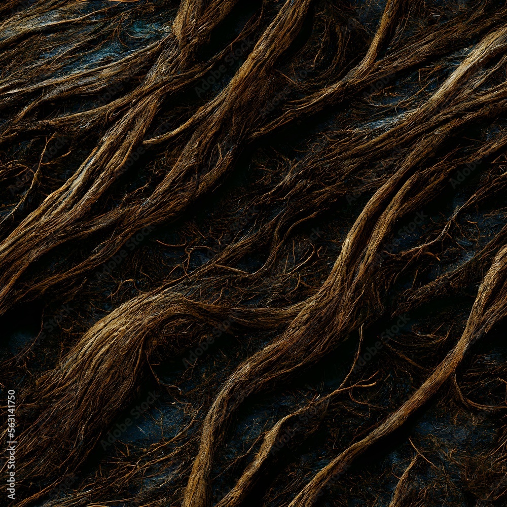 texture map tile of continuous hair strands brown color variations ...
