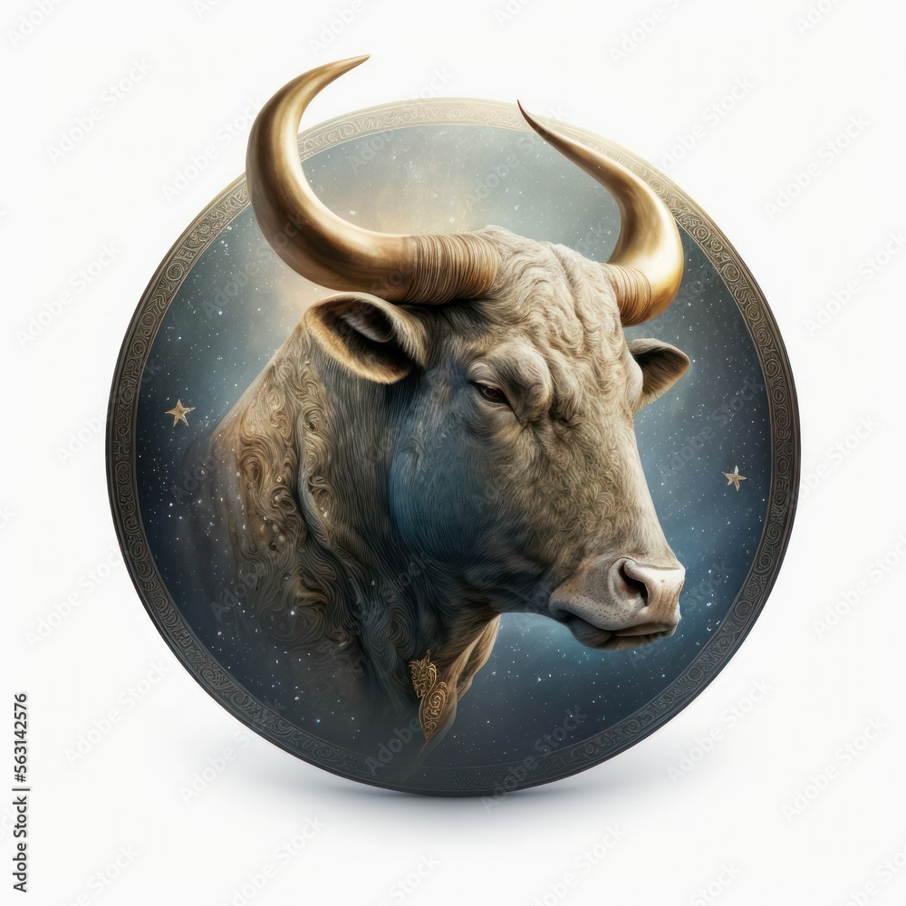 Detailed illustration of an astrological zodiac sign for Taurus ...