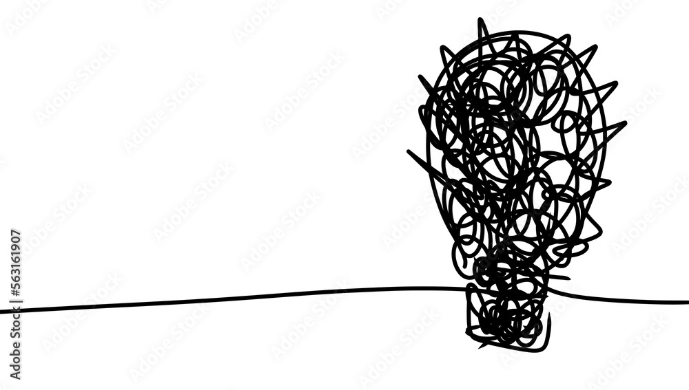 scribble art. straight lines end with tangles and irregularities like ...