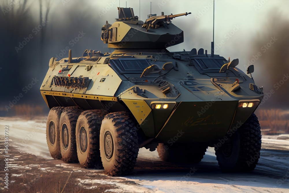 BTR-90, Russian amphibious infantry fighting vehicle. Created with ...