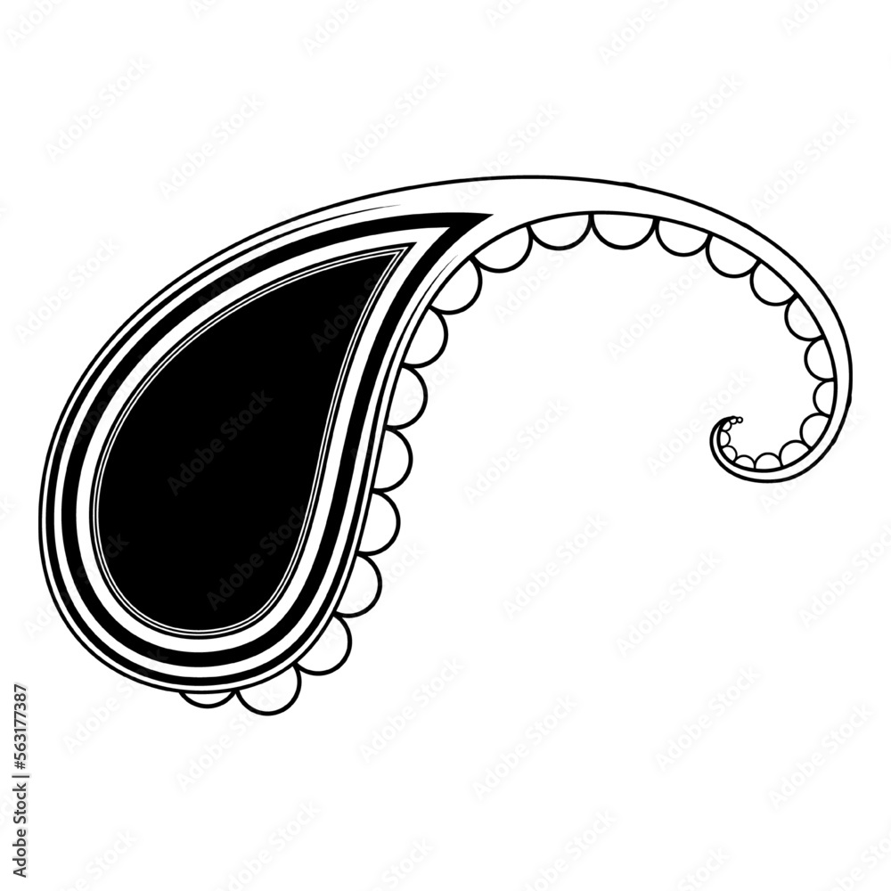 paisly vector, icon, symbol, logo, clipart, isolated. vector ...