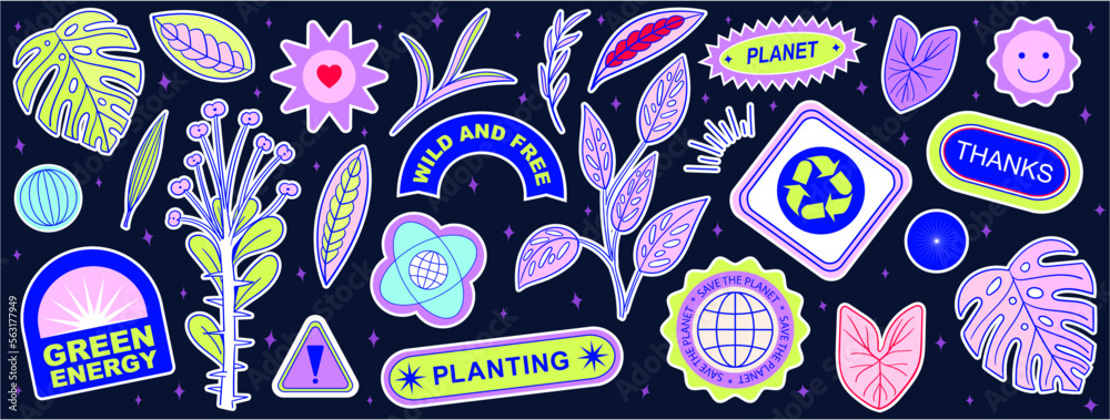 Set Collection of elements patches, labels, tags, stickers, and stamps ...