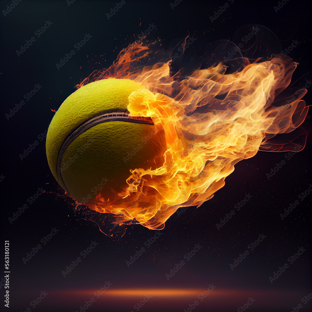 Tennis Ball On Fire