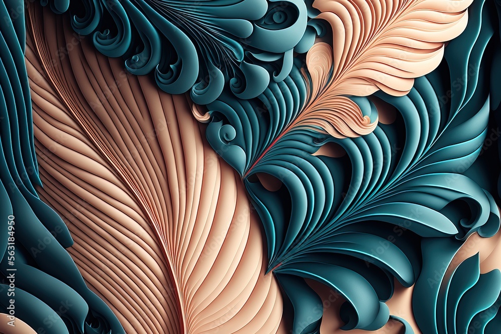 texture d'arrière-plan graphique abstraite de formes colorées végétales ...
