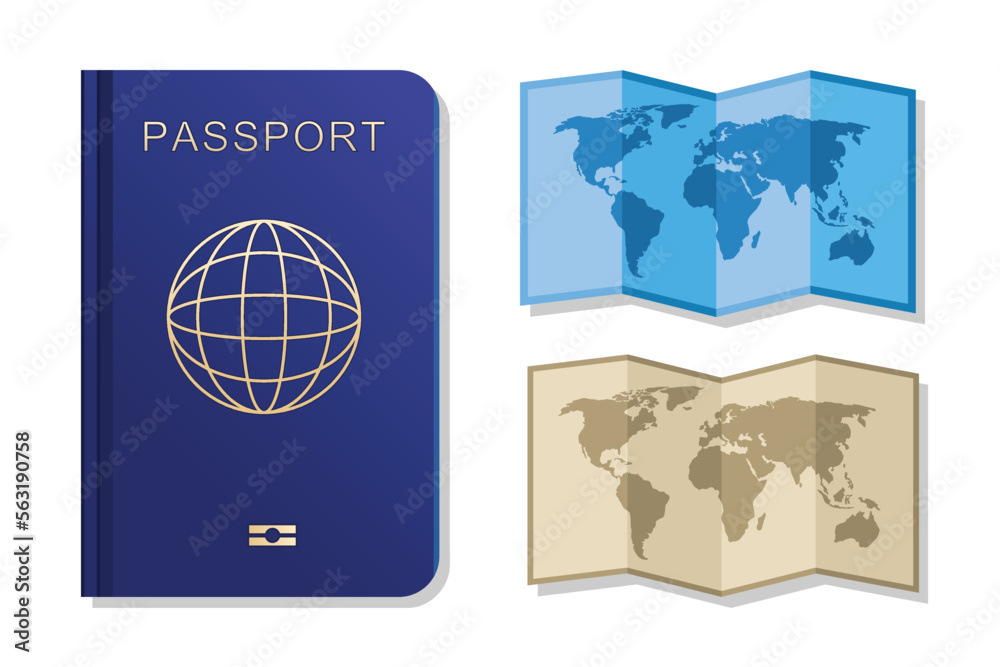 PASSPORT Vector Illustration. Tour and Travel Graphic design for ...