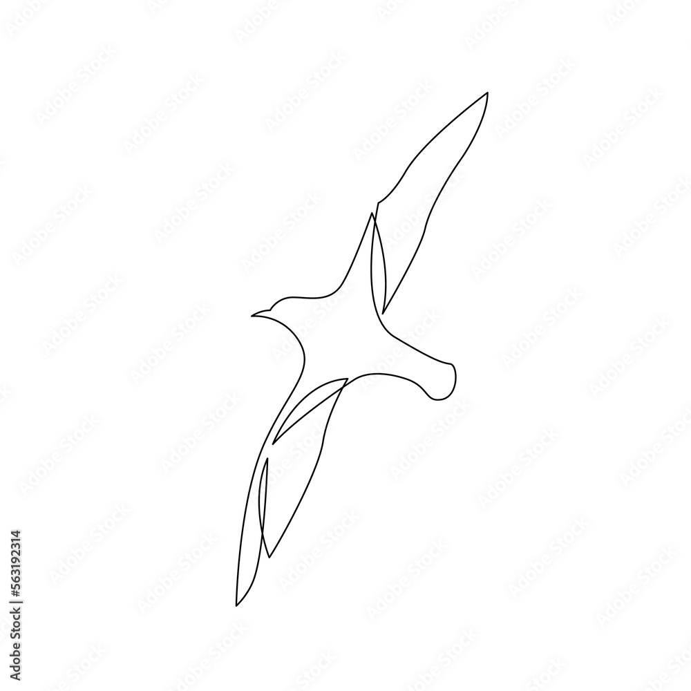 continuous line drawing vector illustration with FULLY EDITABLE STROKE ...