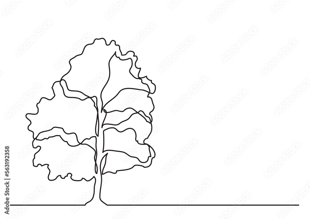 continuous line drawing vector illustration with FULLY EDITABLE STROKE ...