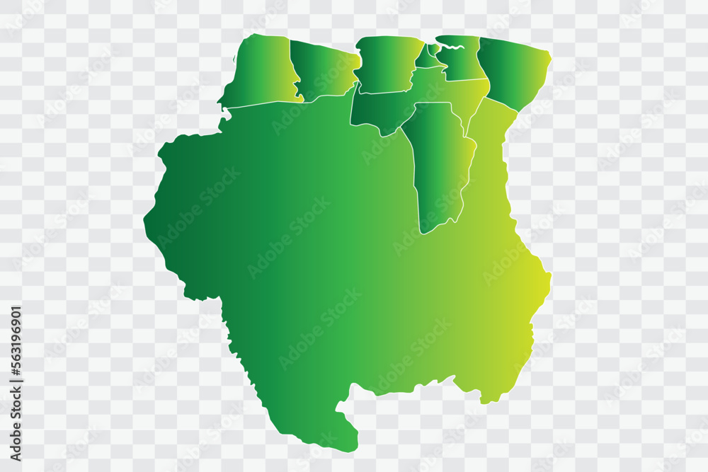 Suriname Map yellowish green Color Background quality files png Stock ...