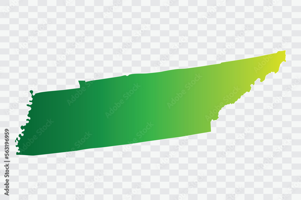 TENNESSEE Map yellowish green Color Background quality files png Stock ...