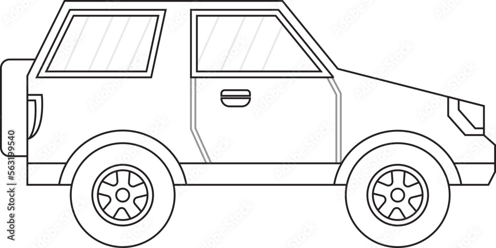 Coloring page vector line art for book and drawing. Black contour ...