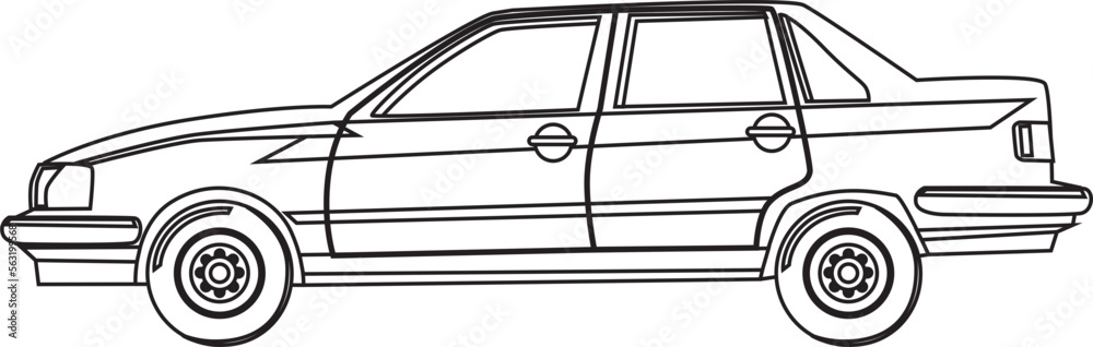 Coloring page vector line art for book and drawing. Black contour ...