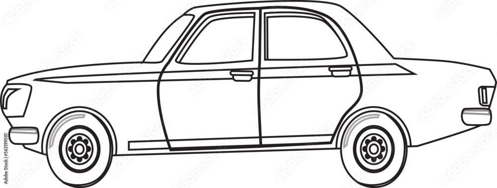 Coloring page vector line art for book and drawing. Black contour ...