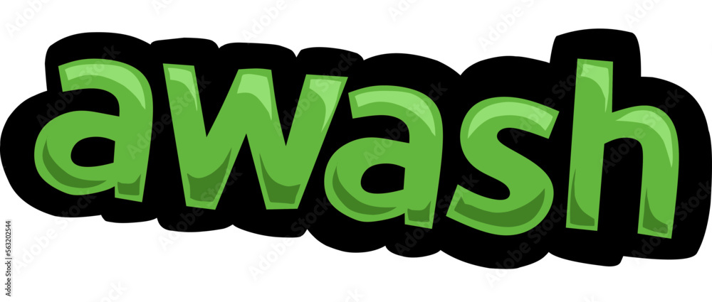 White screen animation video written AWASH Stock Vector | Adobe Stock