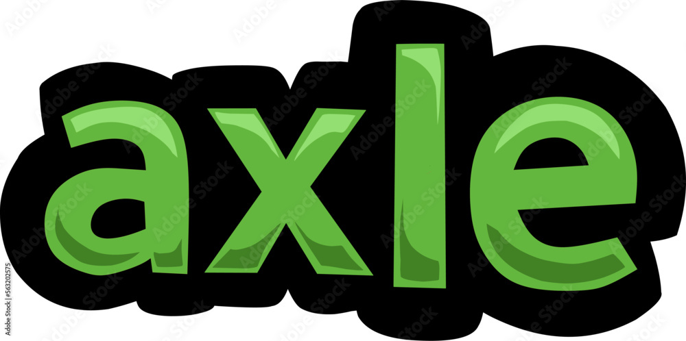 White screen animation video written AXLE Stock Vector | Adobe Stock