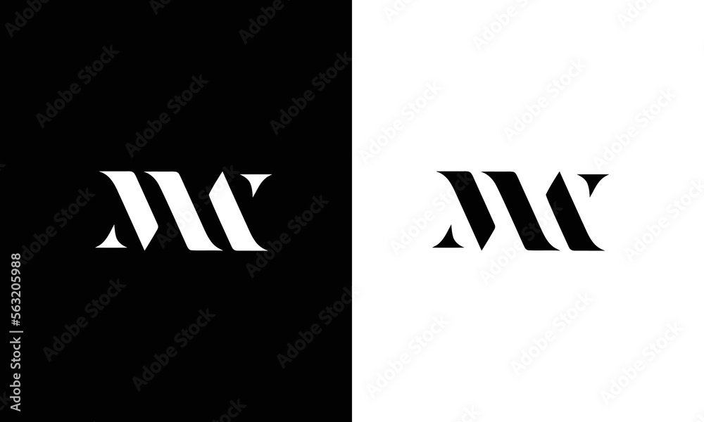 Minimal Innovative Initial WM logo and MW logo. Letter WM MW creative elegant Monogram. Premium ...
