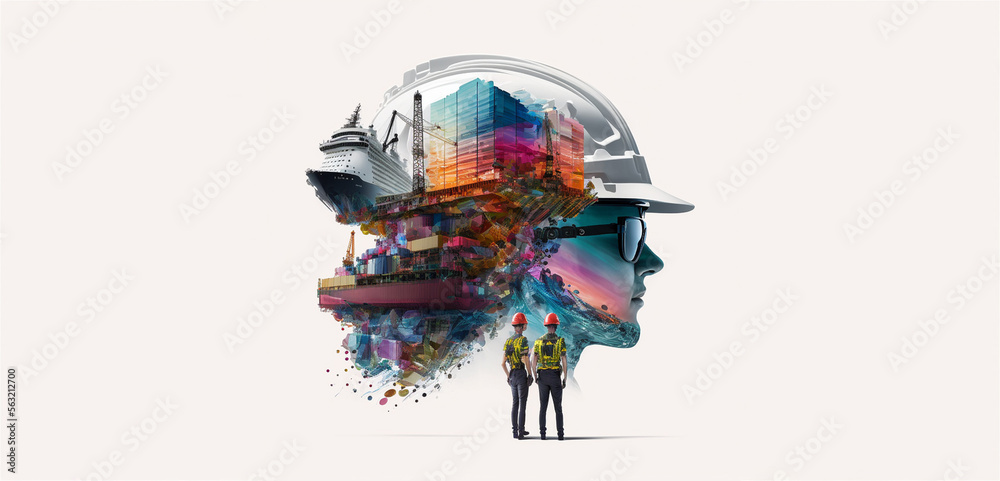 Future of Container ship loading and unloading, Cargo construction ...