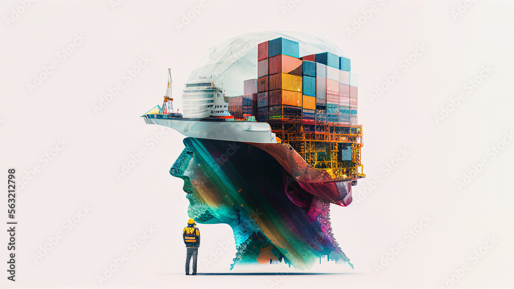 Future of Container ship loading and unloading, Cargo construction ...