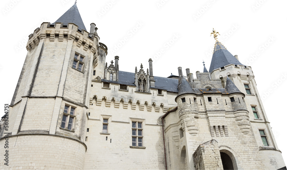 Isolated PNG cutout of French medieval castle on a transparent ...